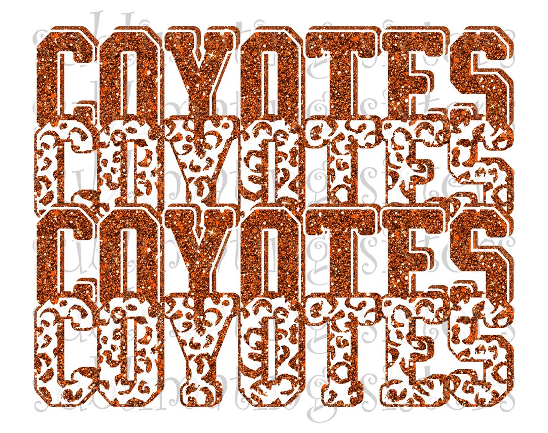 Coyotes, Texas High School Mascot, Burnt Orange and White, Custom ...