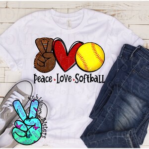 Peace Love Softball, Sublimation, Instant Download, PNG - Etsy
