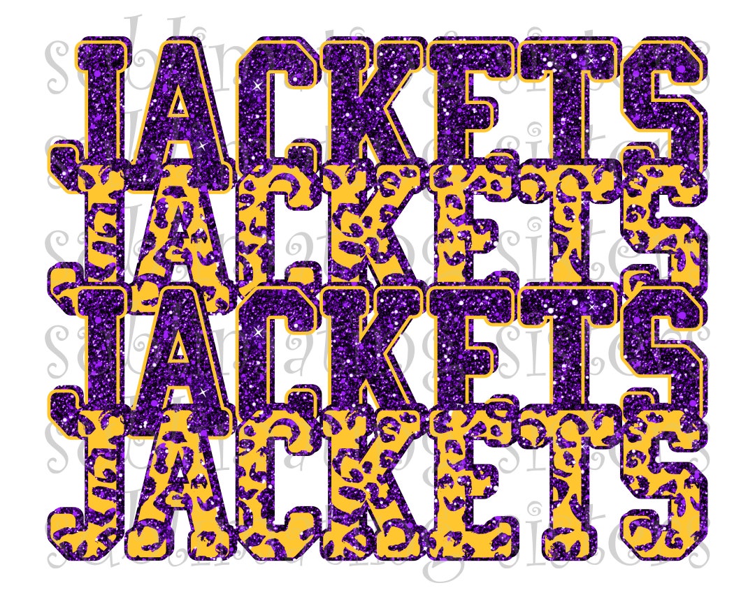 Jackets, Stacked, Purple and Gold, Instant Download, DTF, DTG ...