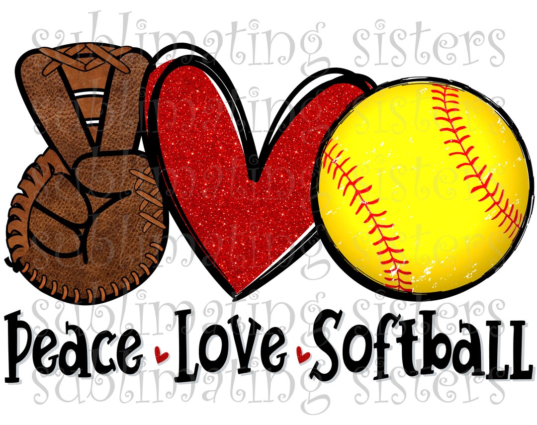 Peace Love Softball, Sublimation, Instant Download, PNG - Etsy