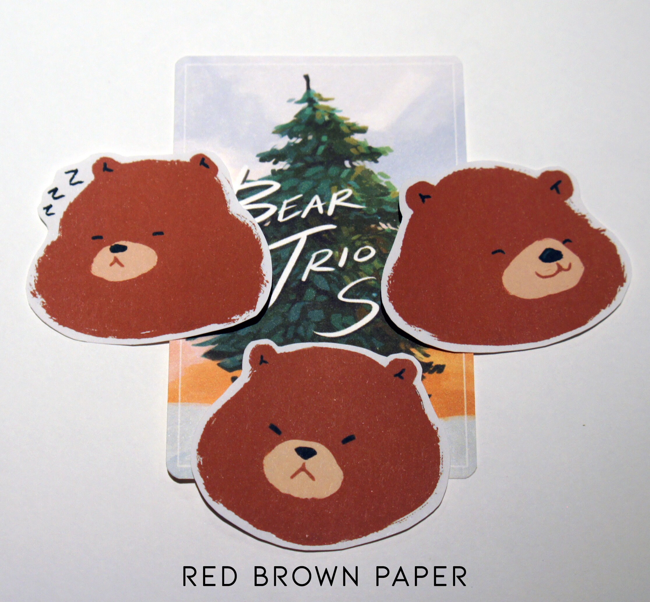Bear Trio Set of Three Sticker Pack - Etsy