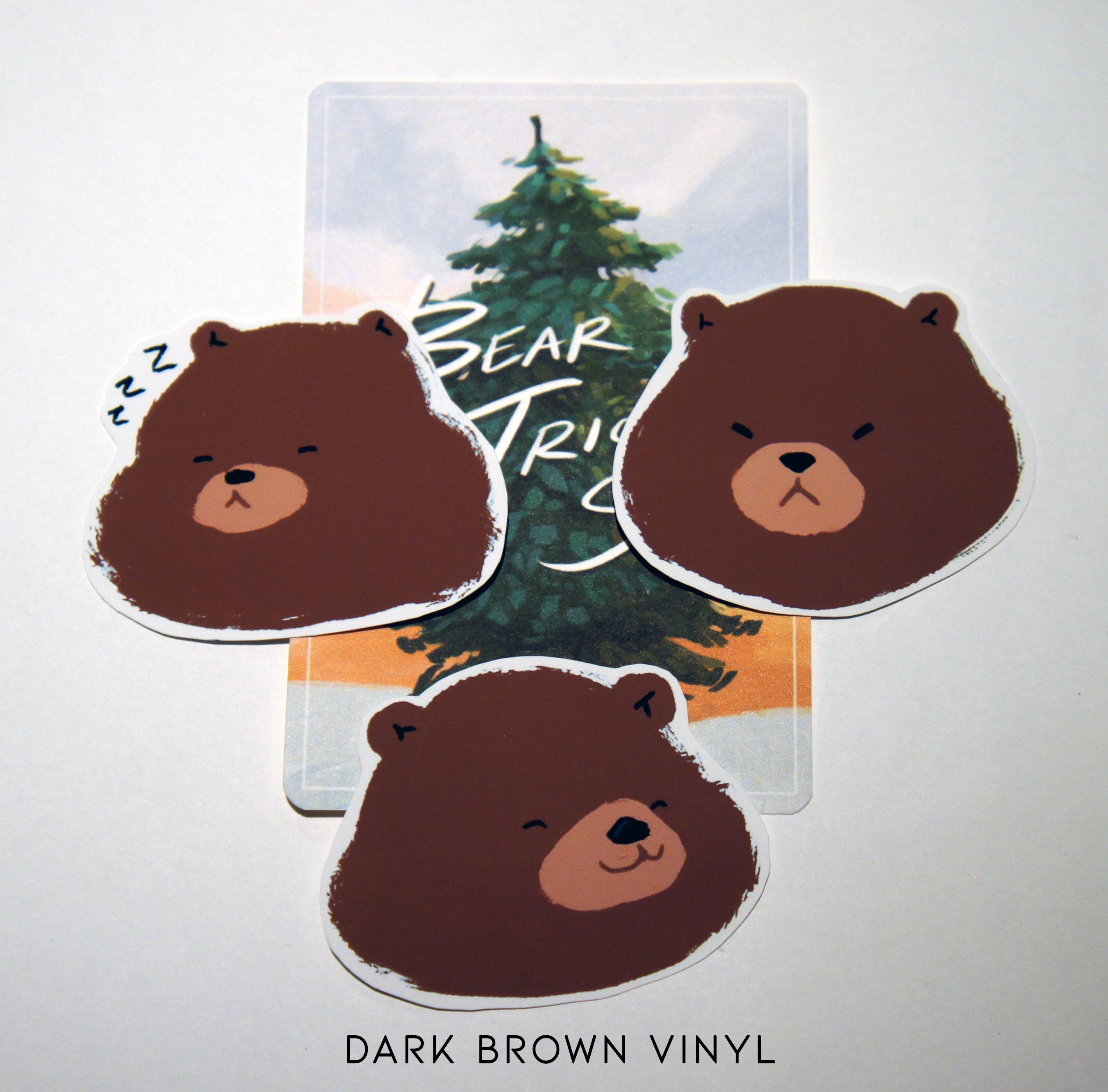 Bear Trio Set of Three Sticker Pack - Etsy