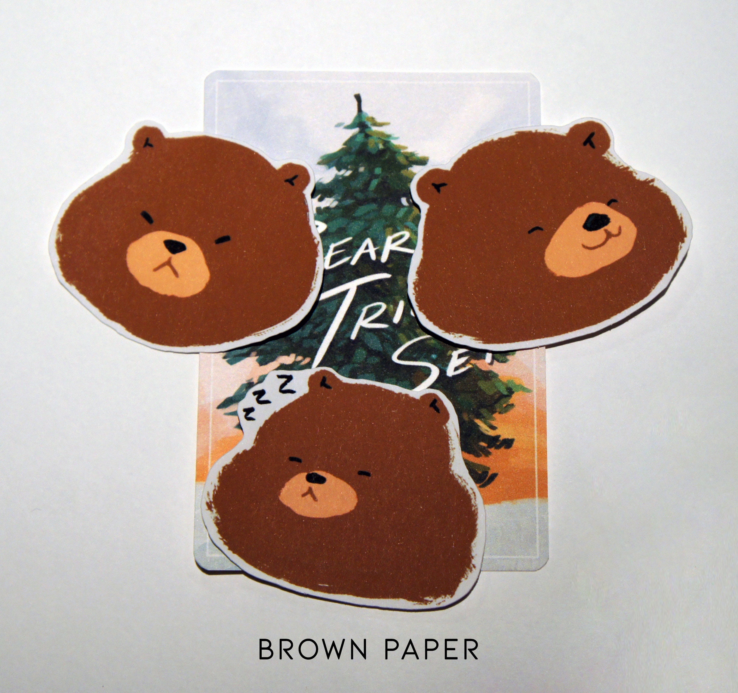 Bear Trio Set of Three Sticker Pack - Etsy