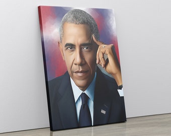 Barack Barack Obama Acrylic Painting Barack Obama Portrait Art Print ...