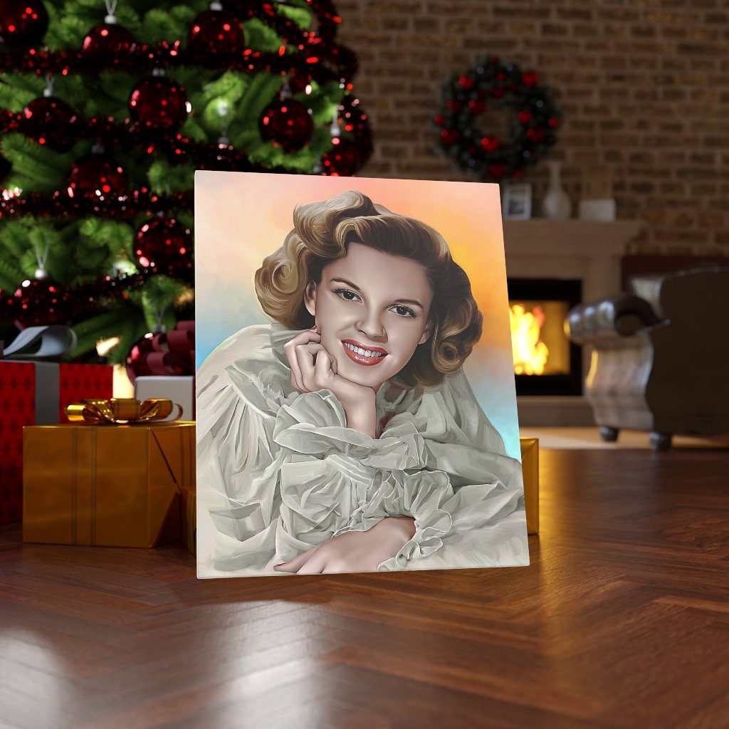 Judy Garland Art Judy Garland Poster Vintage Portrait Canvas Print Wall ...