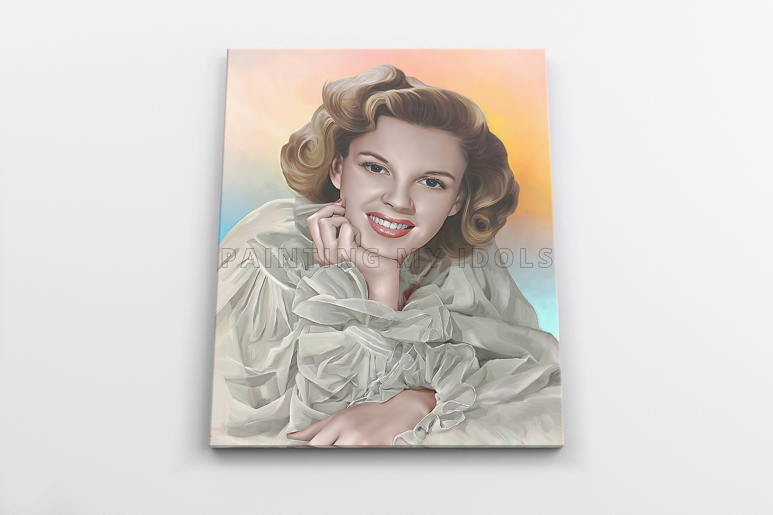 Judy Garland Art Judy Garland Poster Vintage Portrait Canvas Print Wall ...