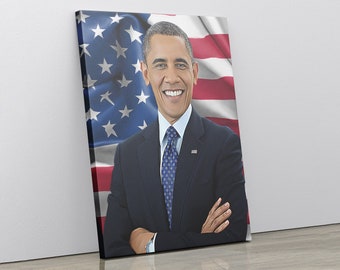 Barack Barack Obama Acrylic Painting Barack Obama Portrait Art Print ...