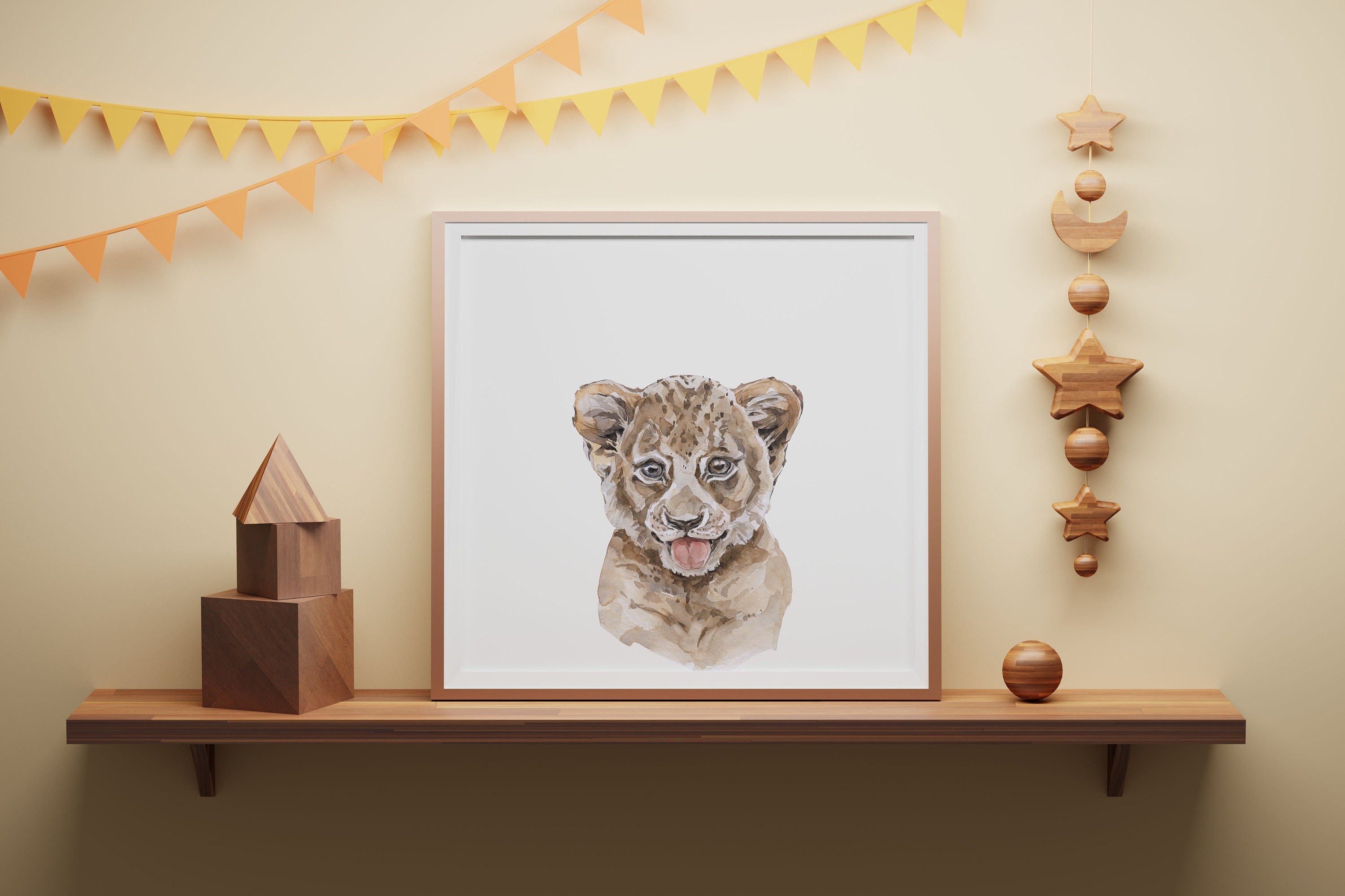 Cute Lion Poster Print Lion Print for Baby Nursery Baby | Etsy