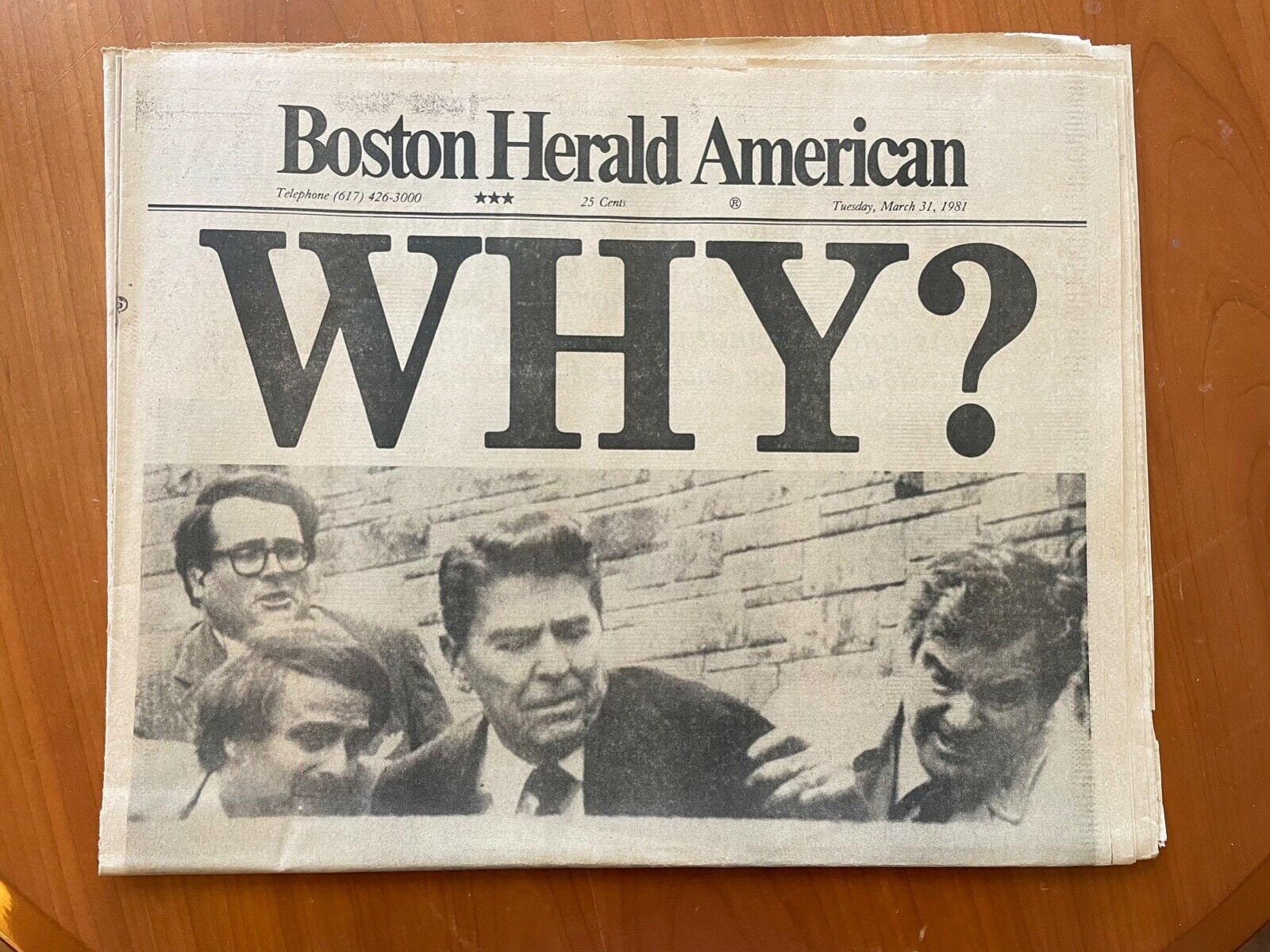 Boston Herald American Newspaper, March 31, 1981, WHY Ronald Reagan - Etsy
