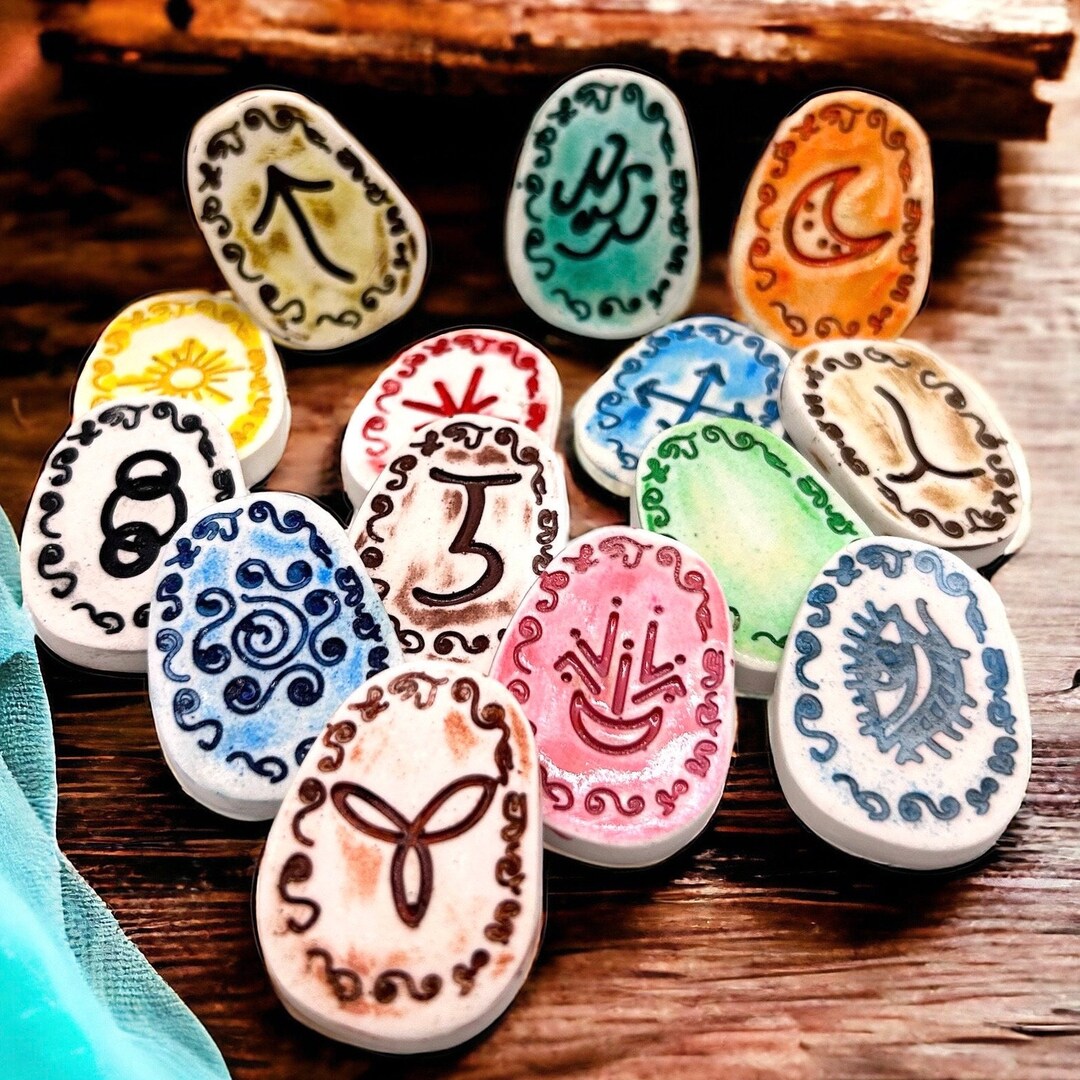 Rune Stones Silicone Casting Mold, Pour Mould for Resin, Concrete ...