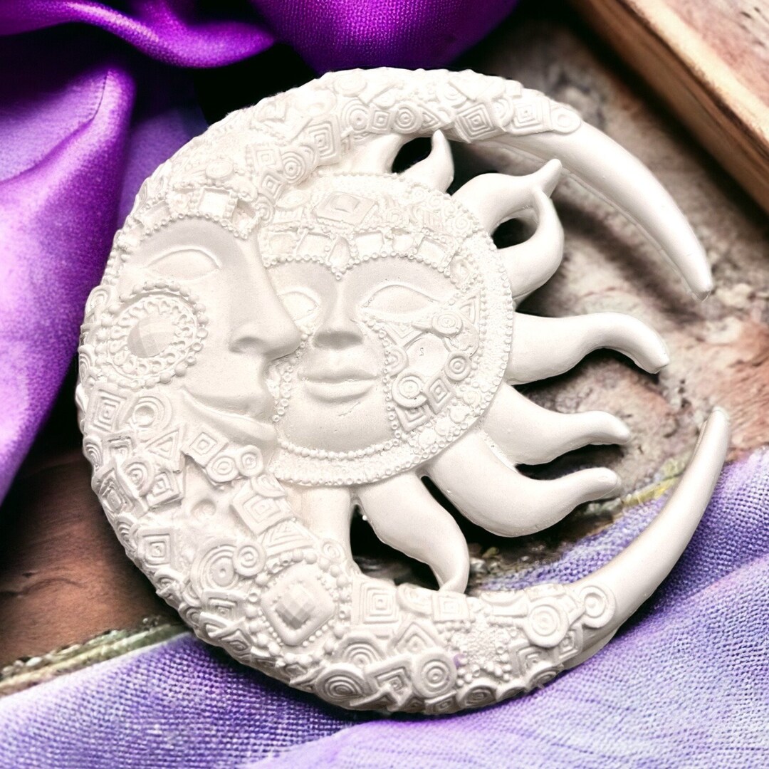 Sun and Moon Relief Mold, Detailed Spiritual Art, Jesmonite, Epoxy ...