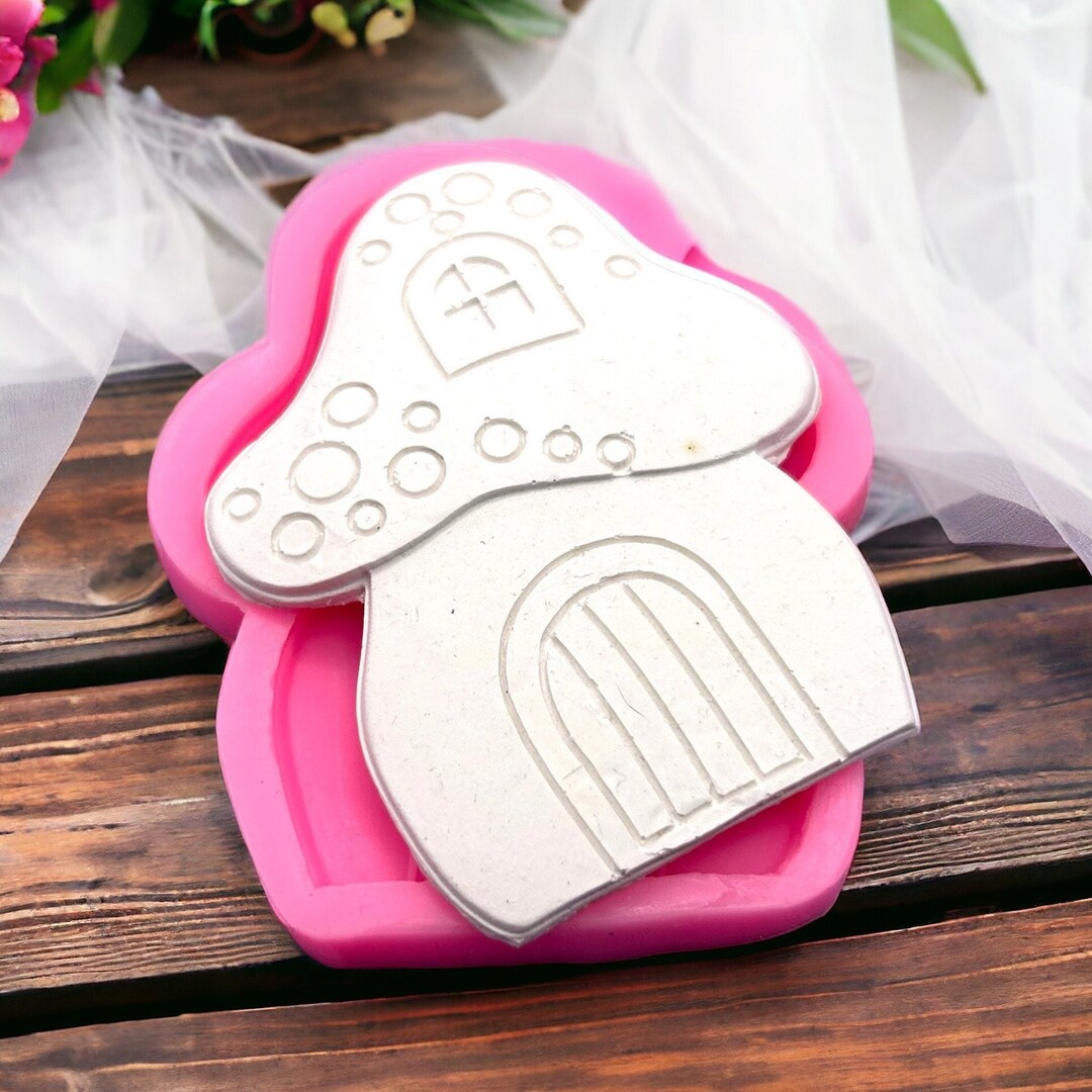 Mushroom House Silicone Casting Mold, Gift Decoration, Toadstool ...