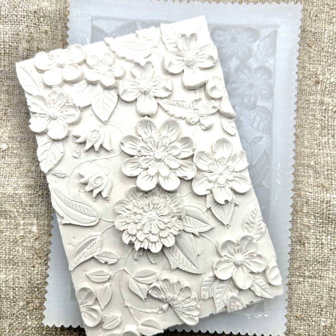 Flower Relief Mold Detailed Flower Casting Mould Blossom - Etsy
