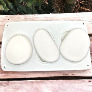 Set of 3 Stones Silicone Mold, Stone Mould for Casting With Concrete ...