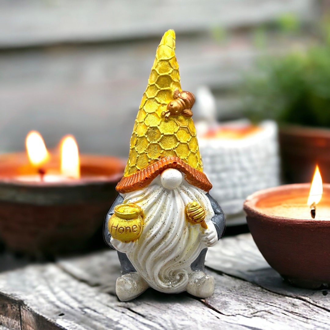 Gnome Casting Mold With Bee and Honeycomb Pattern, Silicone Candle ...