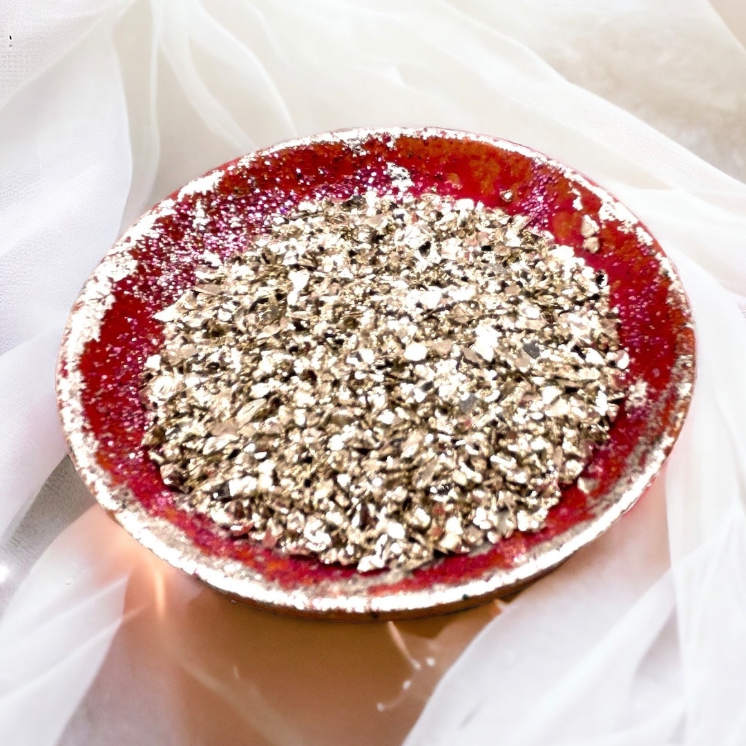 Silver Glass Glitter Chips Epoxy Resin Filling Material, Sparkly Broken ...