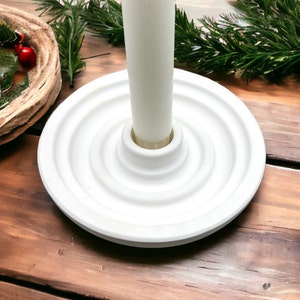 Taper Candle Holder Silicone Mold, Base With Grooves Candle Holder ...