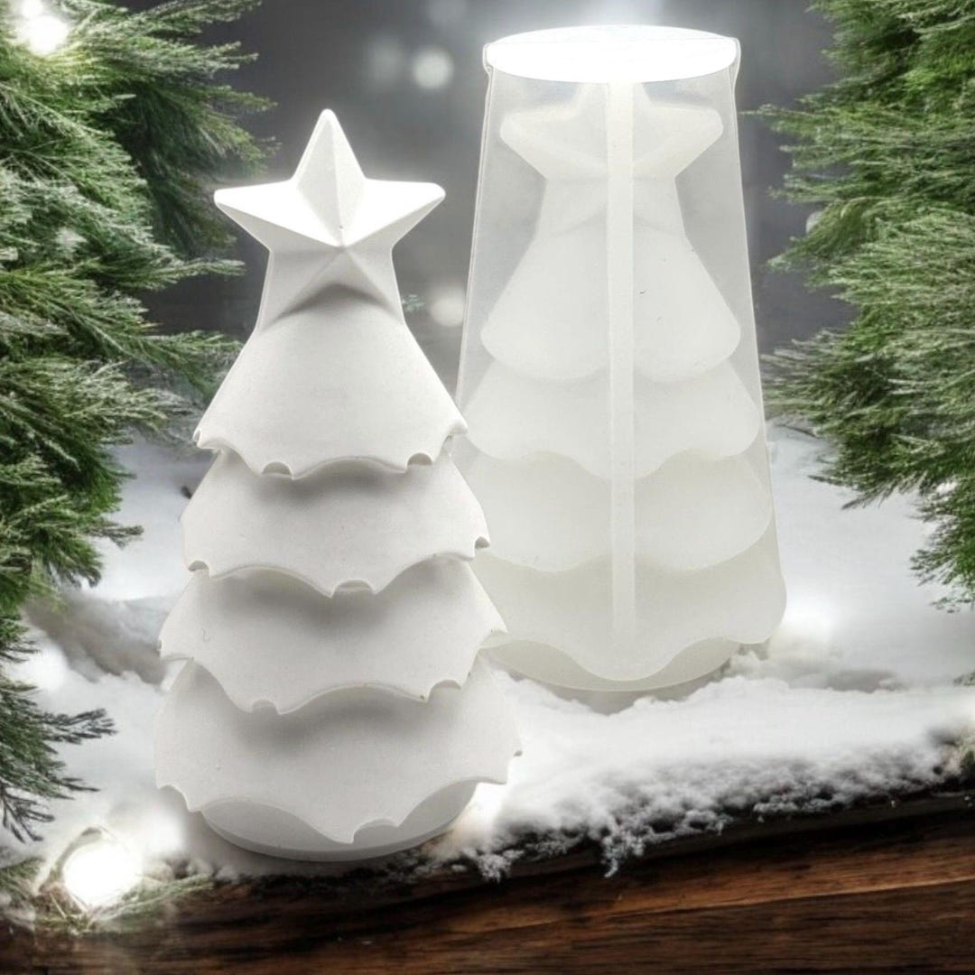 Small Christmas Tree Silicone Casting Mold, Resin Ceramics Concrete ...