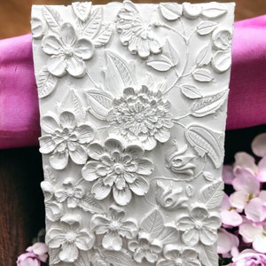 Flower Relief Mold, Detailed Flower Casting Mould, Blossom Pour Mould ...