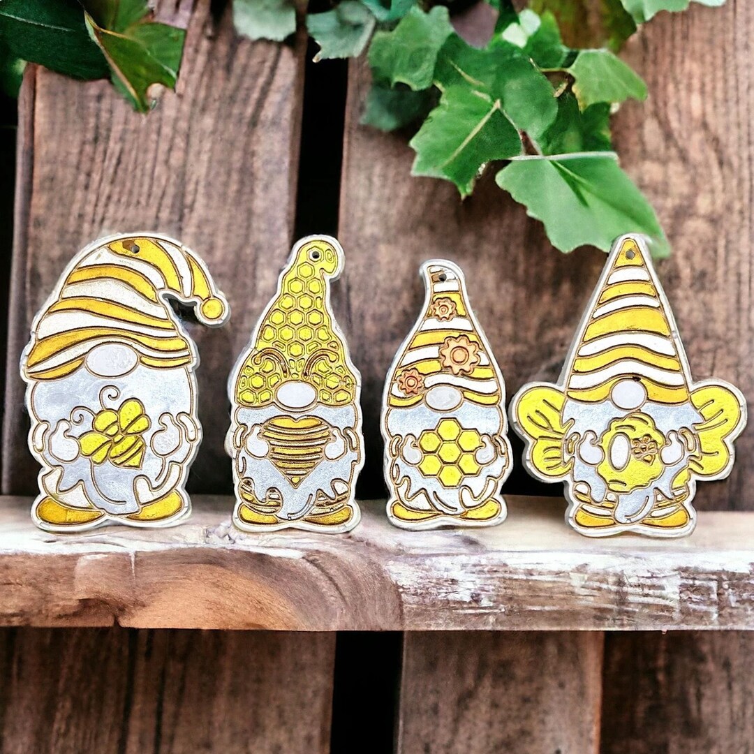 Set of 4 Gnomes Silicone Casting Mold With Bees and Honey Theme, Epoxy ...