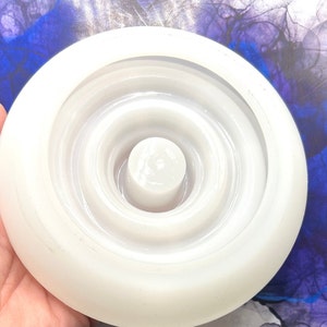 Taper Candle Holder Silicone Mold, Base With Grooves Candle Holder ...