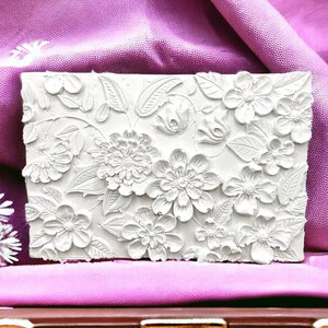 Flower Relief Mold, Detailed Flower Casting Mould, Blossom Pour Mould ...