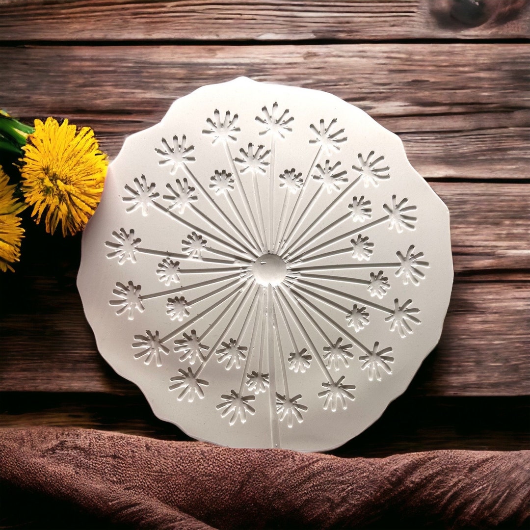 Dandelion Coaster Silicone Casting Mold, Tray Mould for Resin, Concrete ...