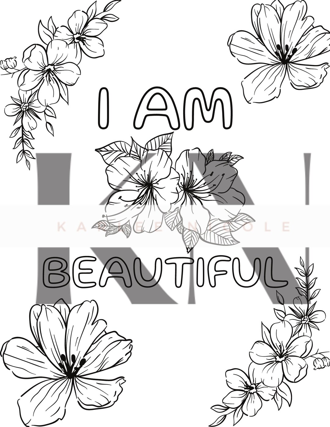 I Am Beautiful Printable - Etsy