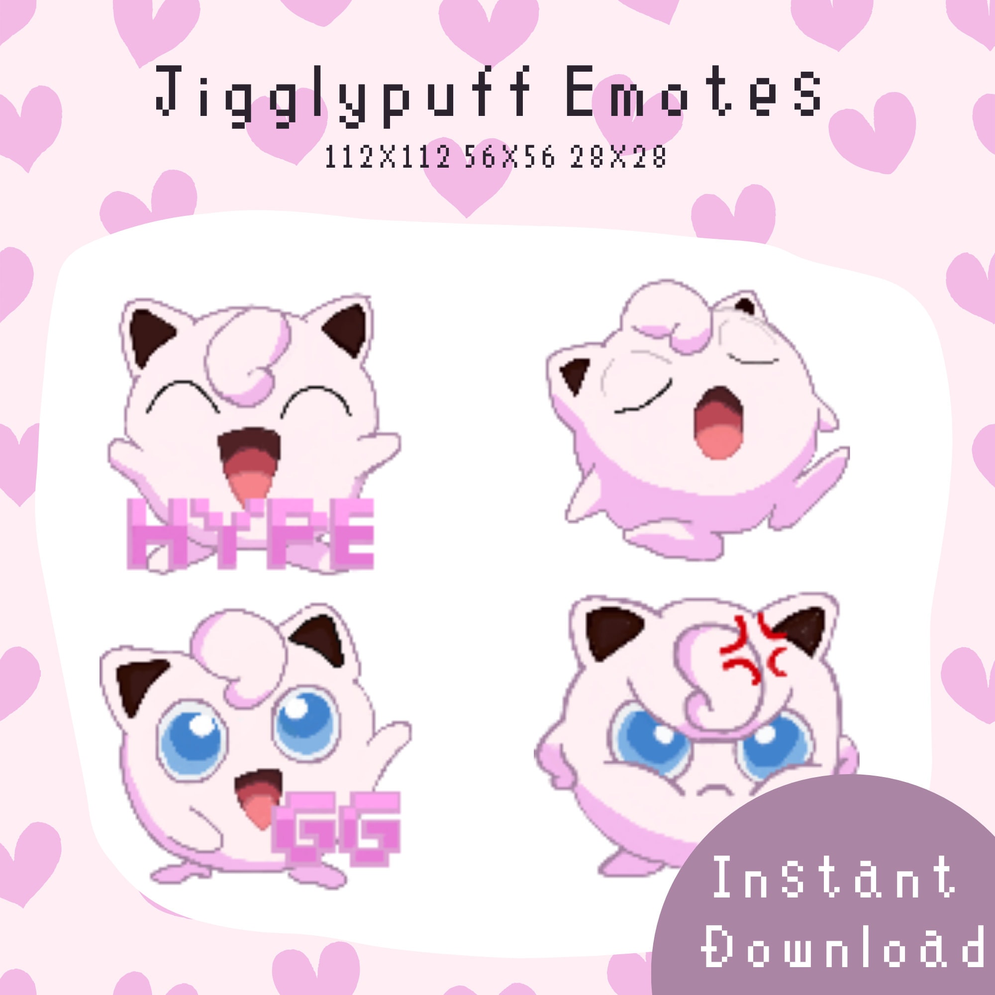 Twitch / Discord Jigglypuff Emotes Bundle - Cute Pokémon Collection - Etsy