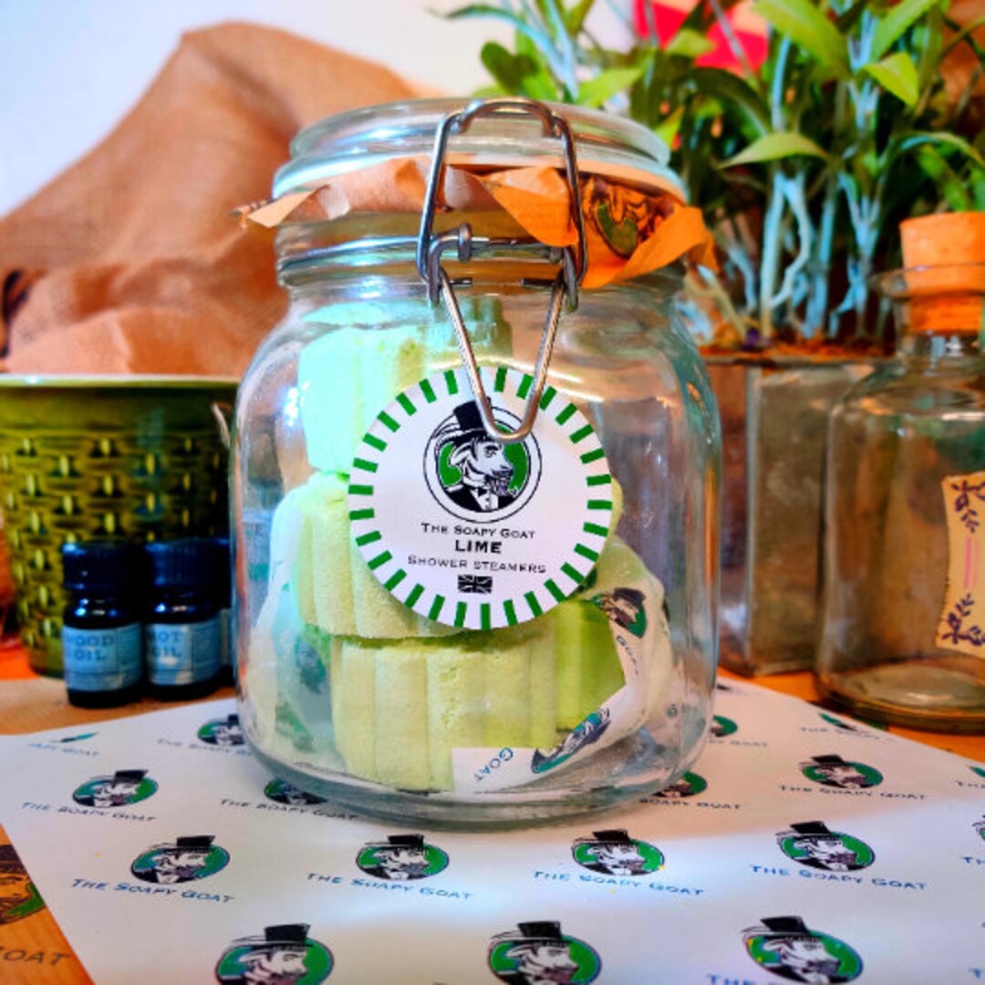 Lime Shower Steamers With Essential Oils Spa Gift Set Birthday Idea Jar ...