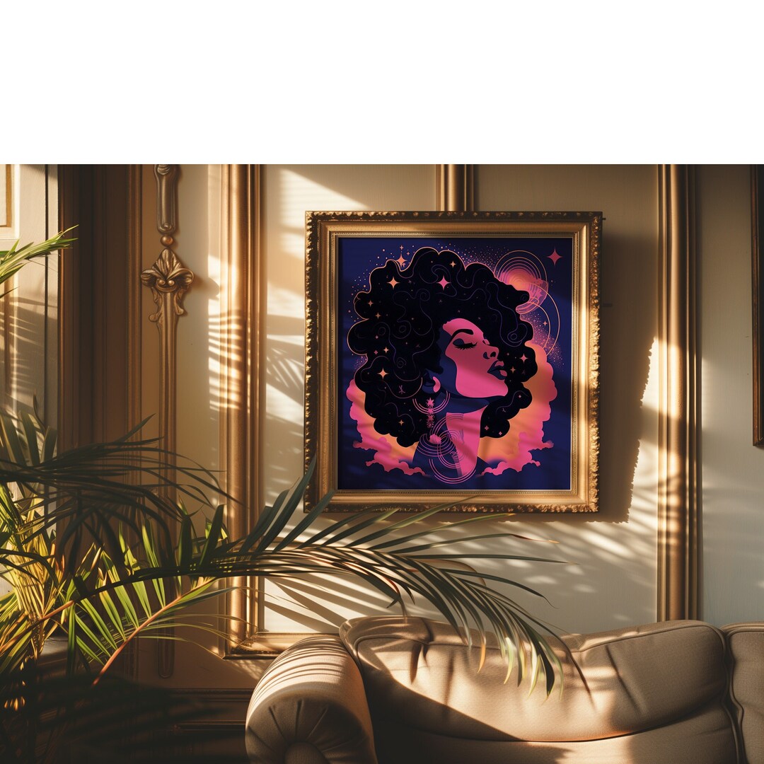 Chella Vibrant Black Woman Visual Poetry Afrocentric Art Contemporary ...