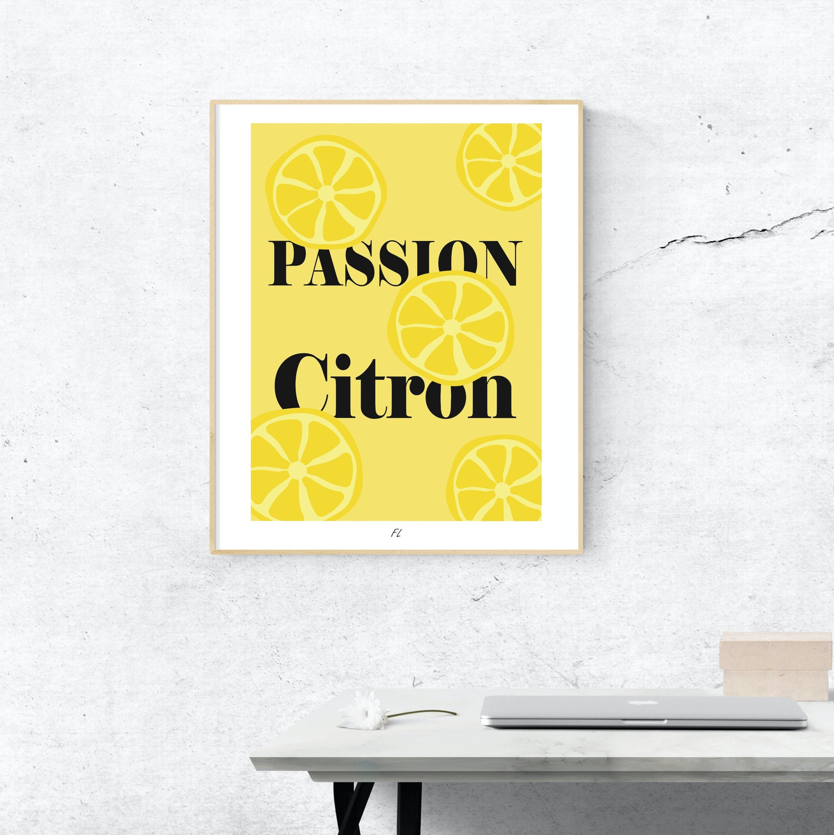 Lemon Illustration Poster / Poster / Wall Art / Print Art / | Etsy