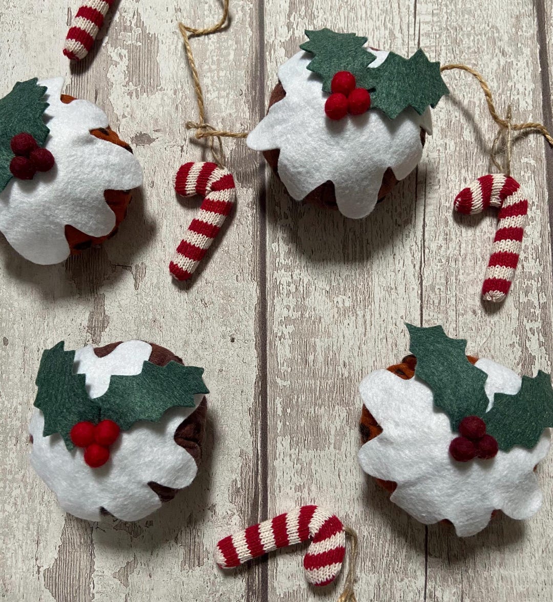 Christmas Pudding Felt Decoration - Etsy UK