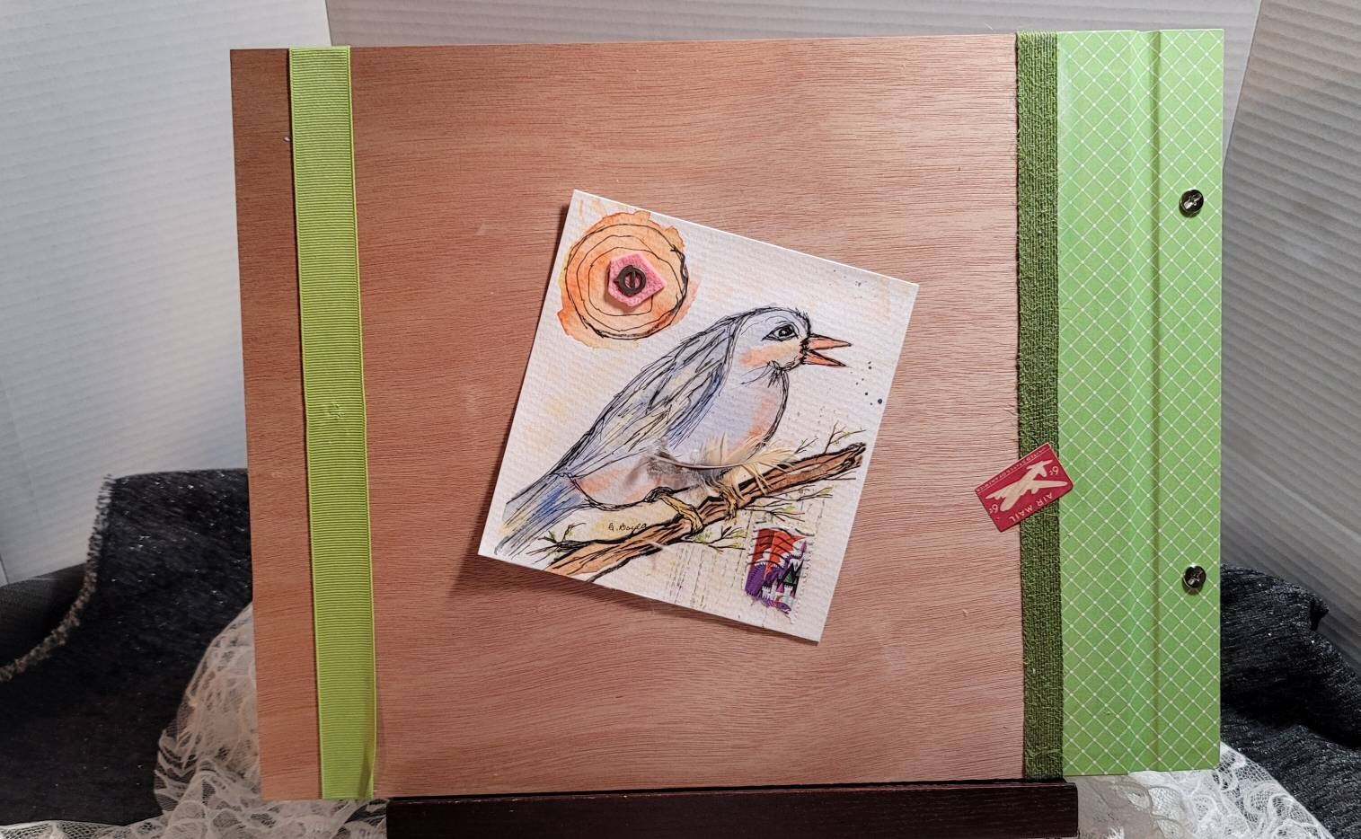 Handmade Wood Watercolor Sketchbook, Journal, Notebook, Scrapbook ...