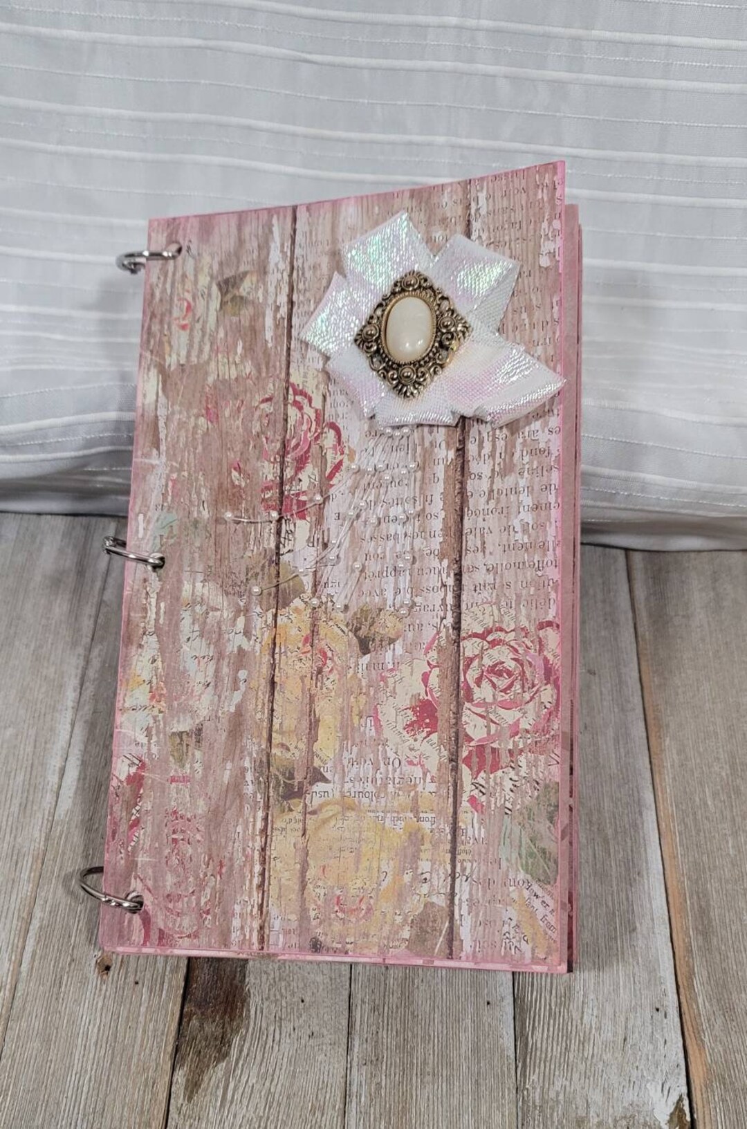 Valentine Ringed Journal, Journal, Valentine Junk Journal, Handmade ...