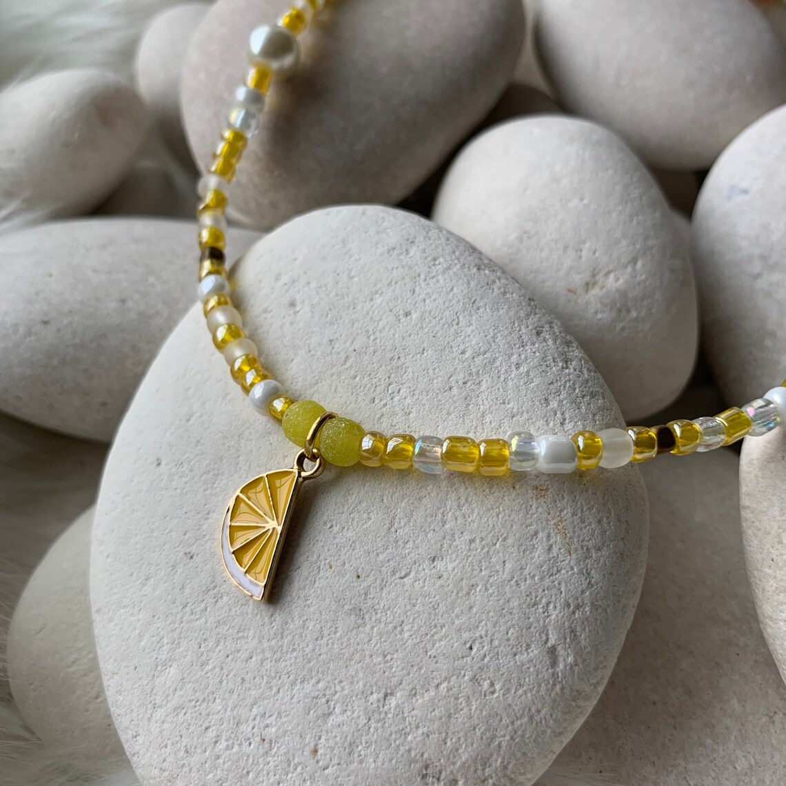 Pucker up Lemon Charm Necklace - Kids Necklace - Handmade Childrens ...