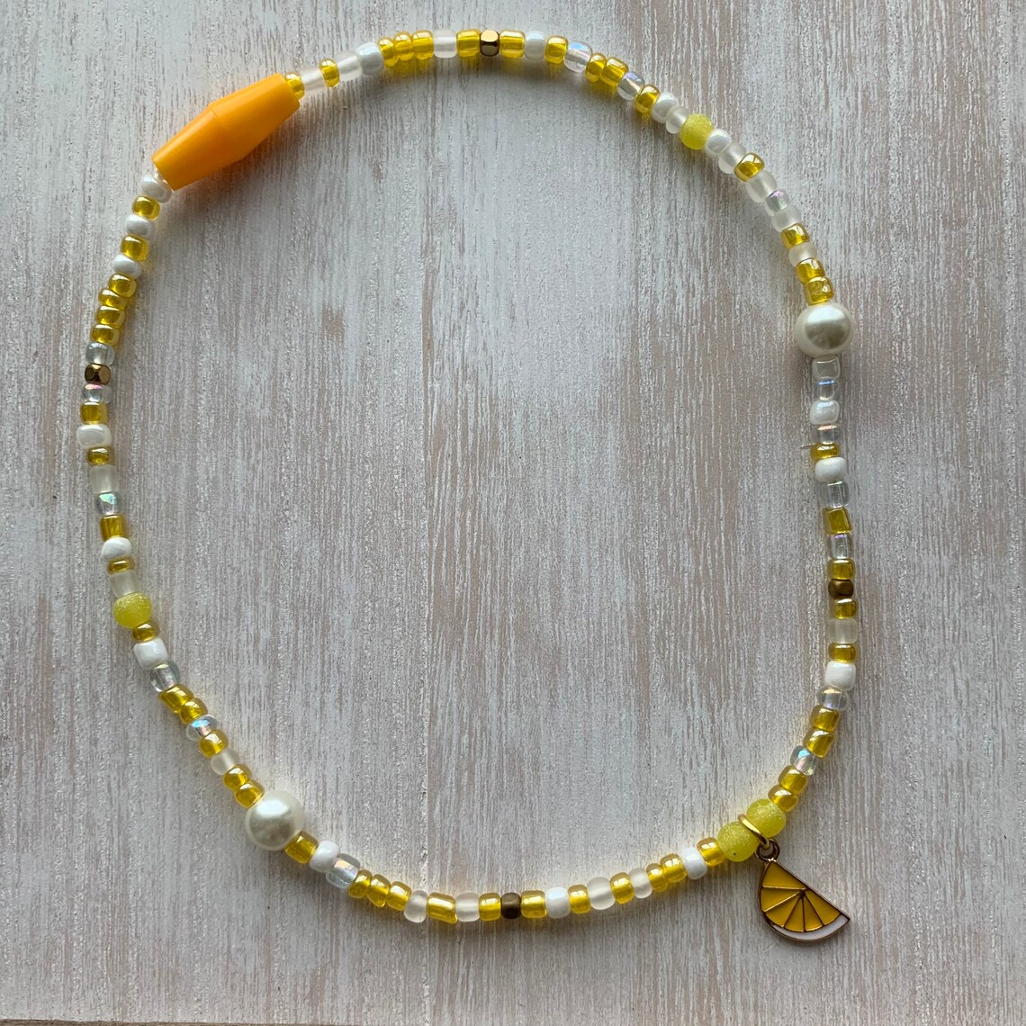 Pucker up Lemon Charm Necklace - Kids Necklace - Handmade Childrens ...