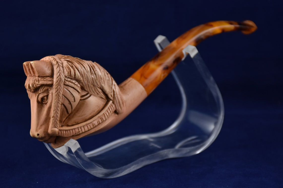 Wonderful Horse Pipe From Meerschaum, Meerschaum Pipe, Birthday Pipe ...