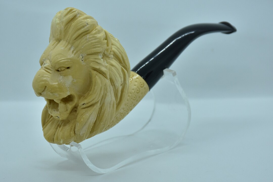 Lion Meerschaum Pipe, Lion Pipe, Animal Pipe, Meerschaum Pipe, Figural ...