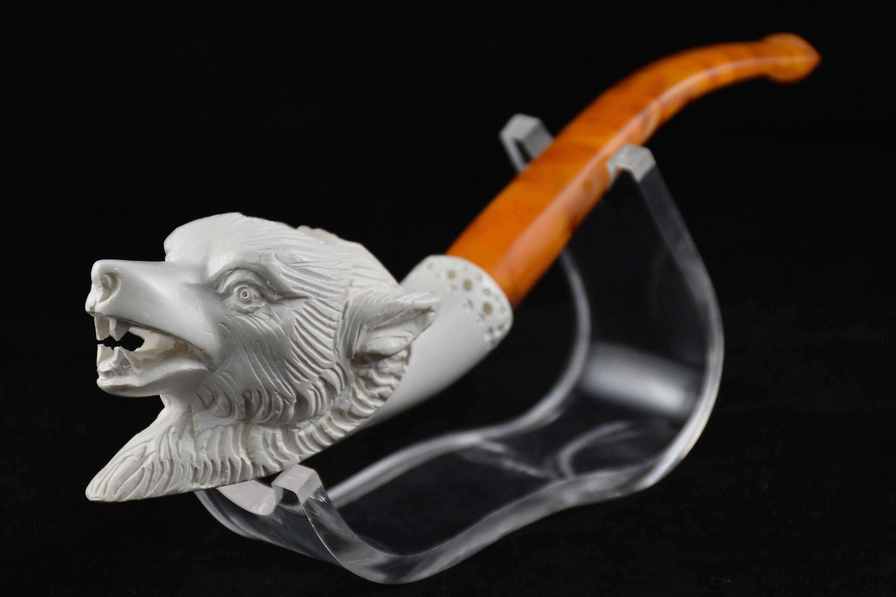 Werewolf Pipe, Animal Pipe, Meerschaum Pipe, Figural Pipe, Birthday ...