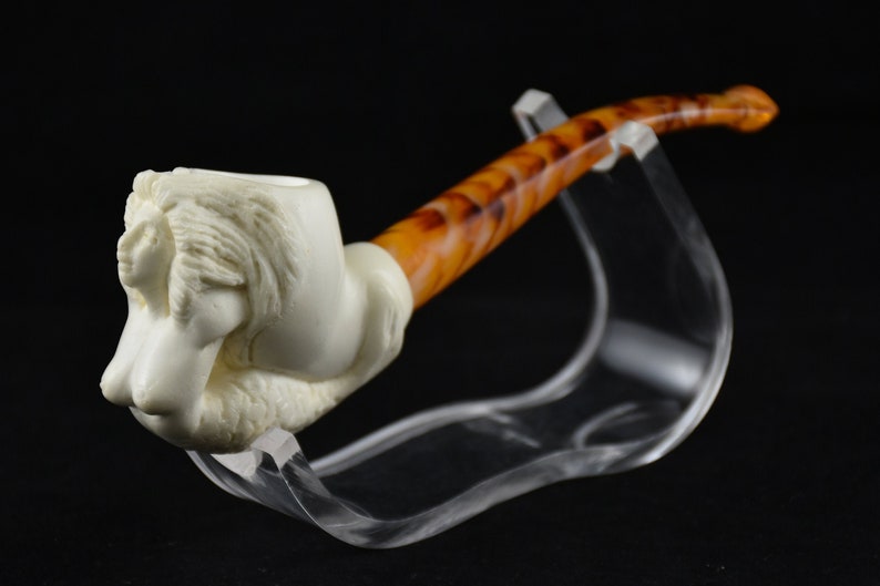 Mermaid Pipe, Naked Woman Pipe, Erotic Meerschaum Pipe, Hand-carved ...