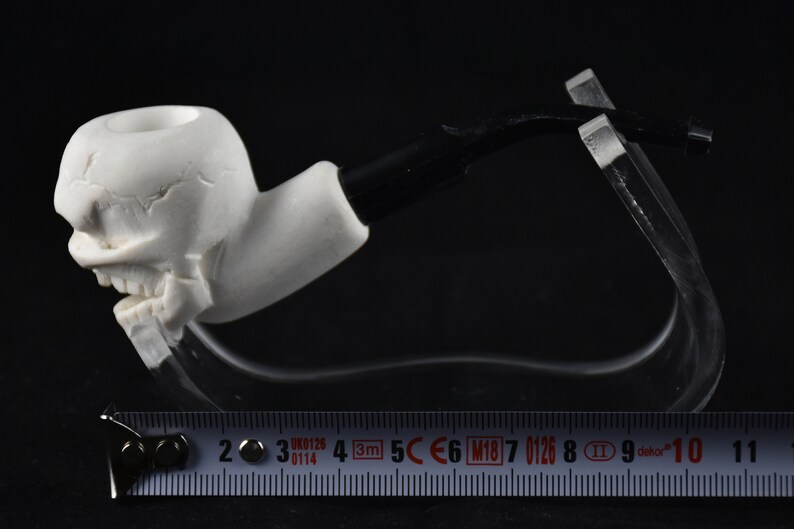 Death's Head Pipe, Meerschaum Pipe, Skull Pipe, Scary Pipe, Birthday ...