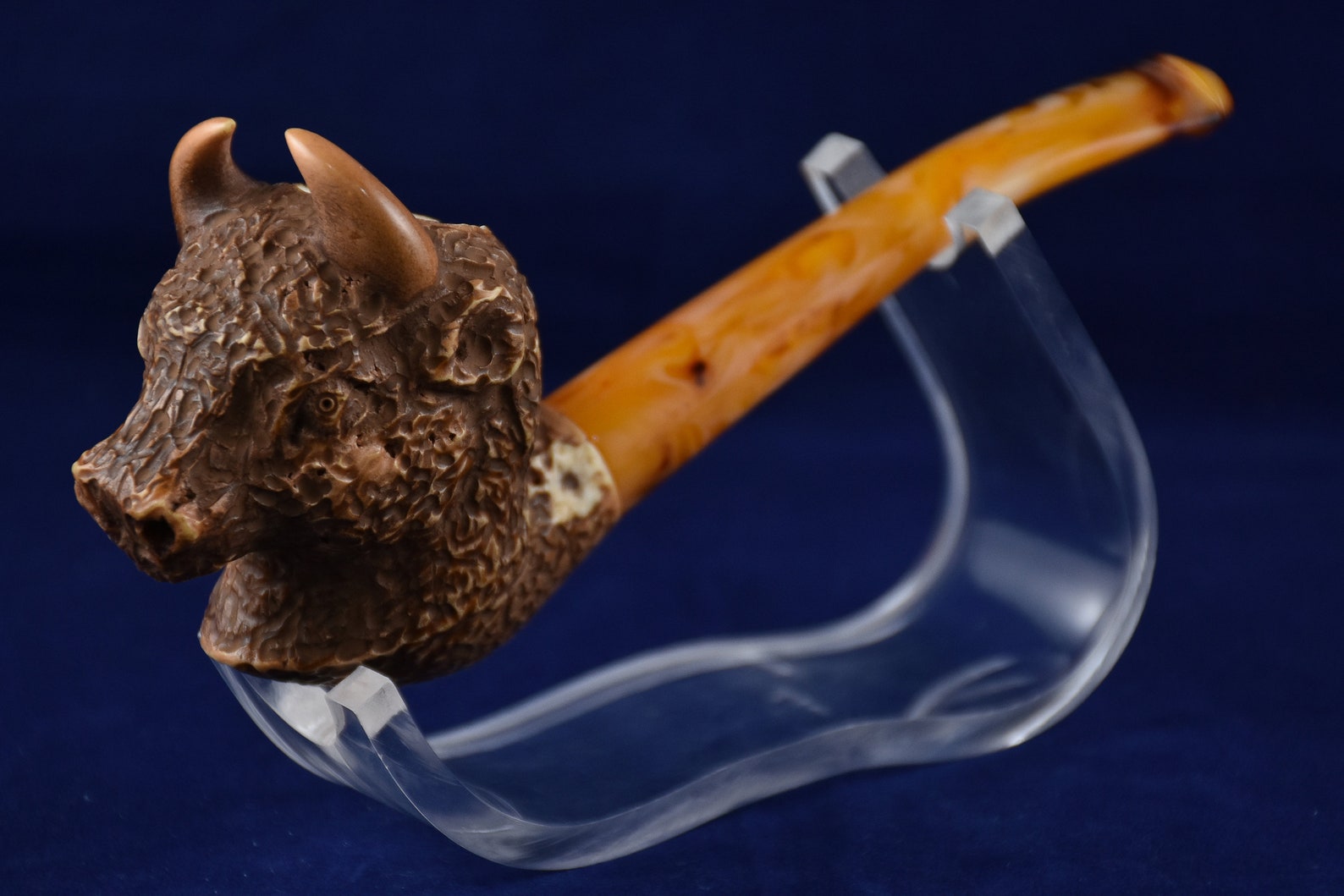 Bull Pipe From Meerschaum, Buffalo Pipe, Meerschaum Pipe, Birthday Pipe ...