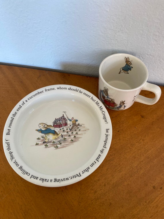 Peter Rabbit Wedgwood Bowl & Cup - Etsy