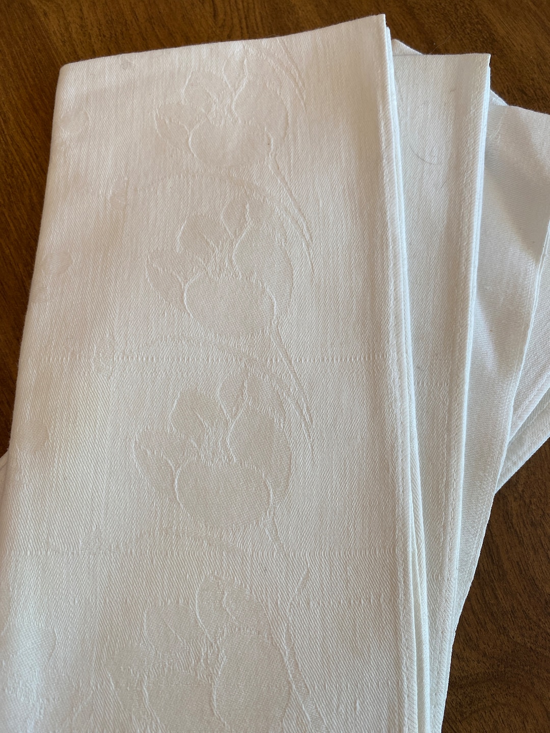 Vintage Set or Five Tulip Damask Napkins - Etsy