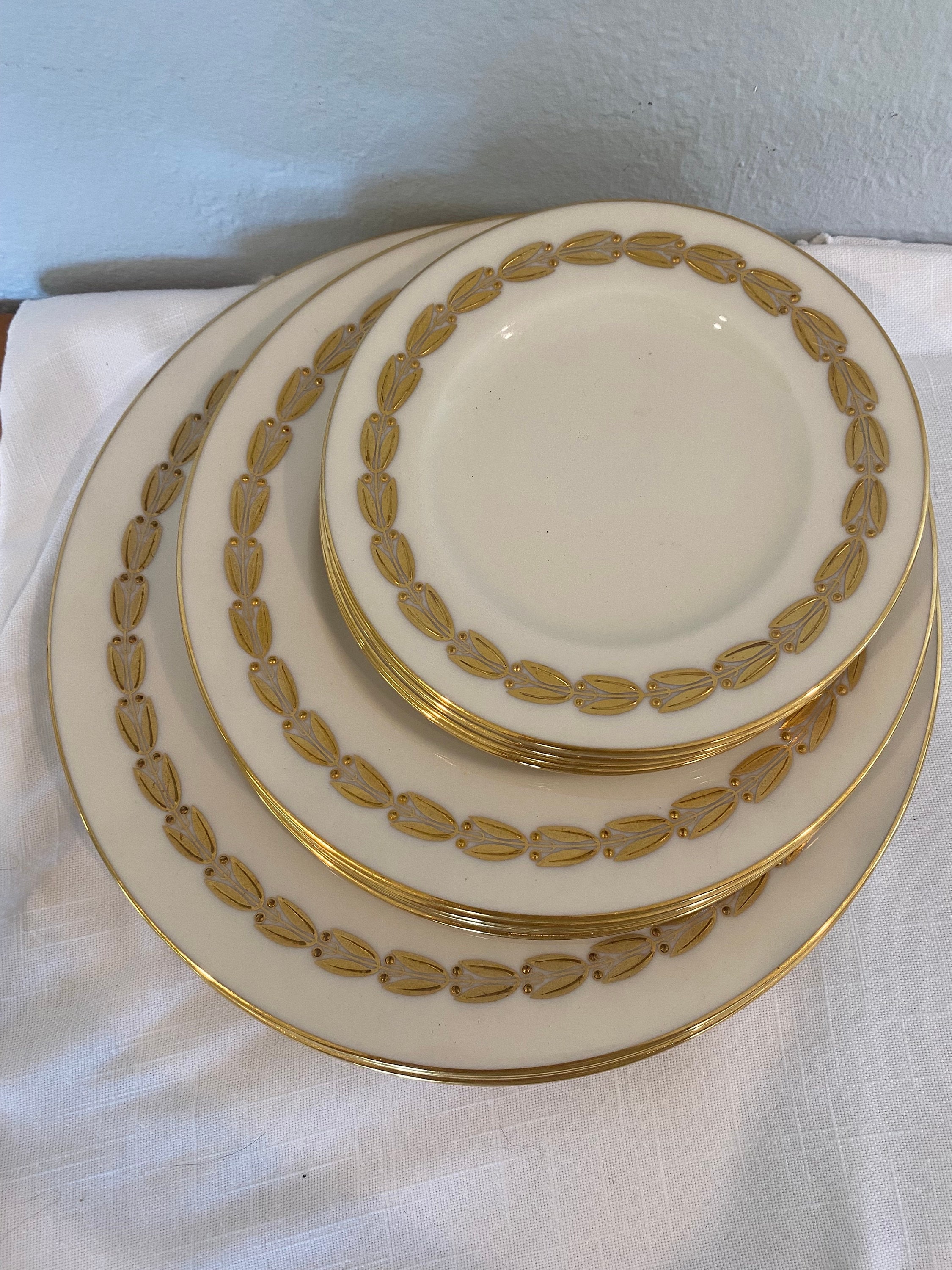 Vintage Lenox Antoinette Ivory Plates - Etsy