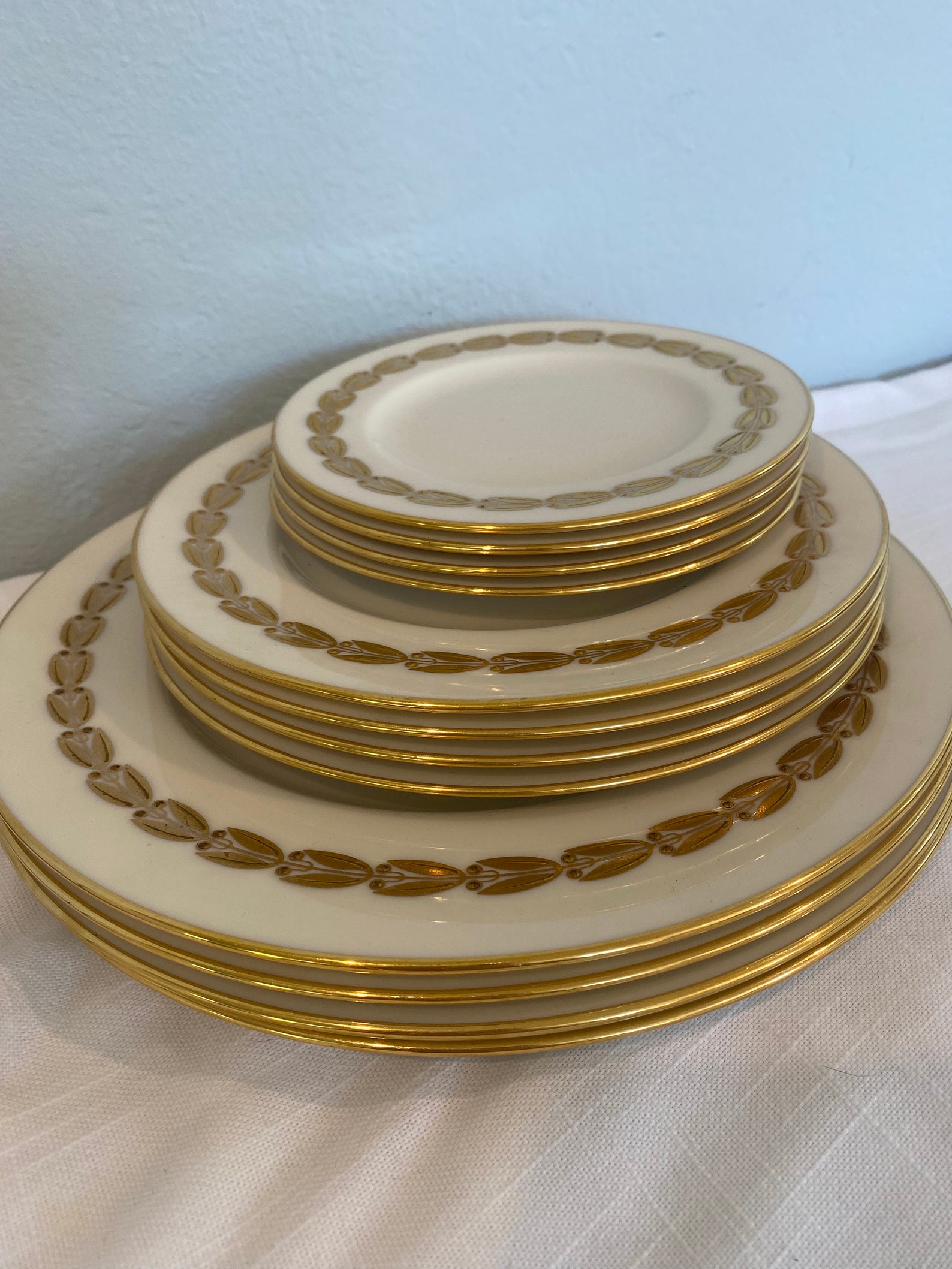 Vintage Lenox Antoinette Ivory Plates - Etsy