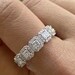Blue Sapphire Cushion Cut Pong Set Gem Stone Ring, Bezel Set Solitaire ...