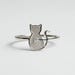 Cat Diamond Ring, Animal Inspired Ring, Round Shape Moissanite Ring ...