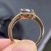 Blue Sapphire Cushion Cut Pong Set Gem Stone Ring, Bezel Set Solitaire ...